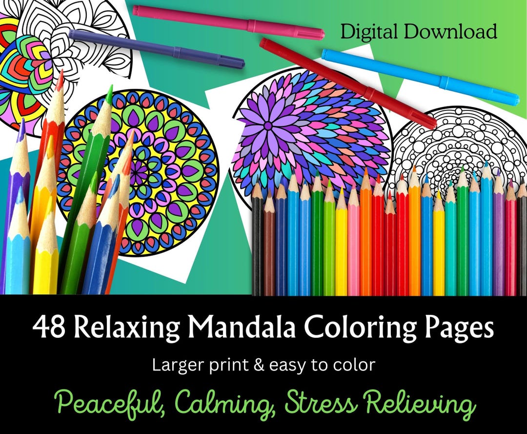 Relaxing Mandala Coloring Pages ~ Whimsical and Unique Mandalas for ...