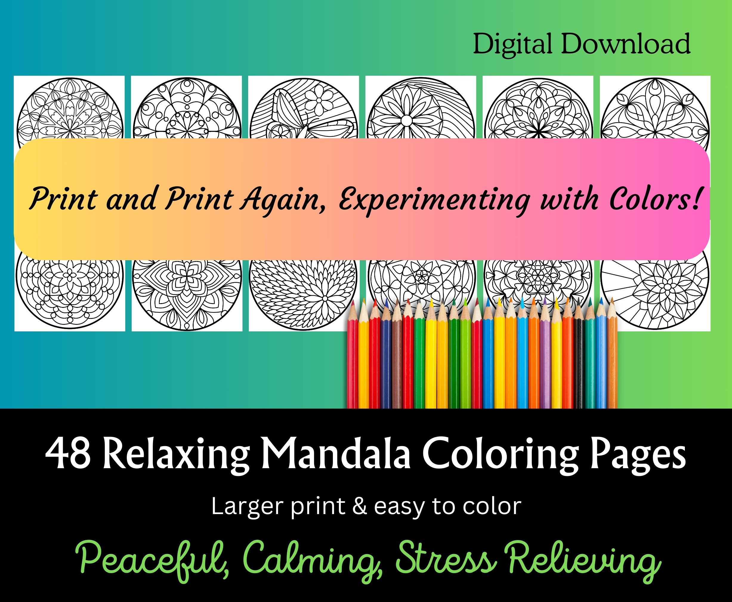 Relaxing Mandala Coloring Pages ~ Whimsical and Unique Mandalas for ...