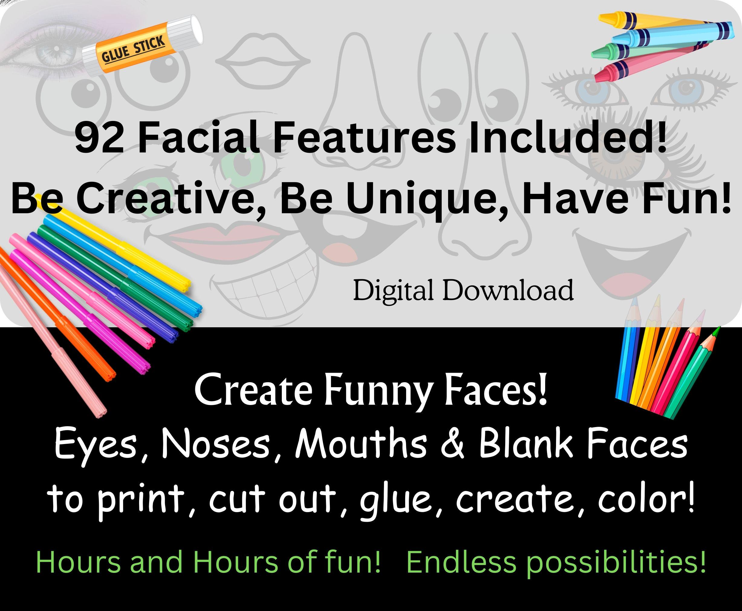 Create Funny Faces Make Silly Face Collages Expressive Art for Kids PDF ...