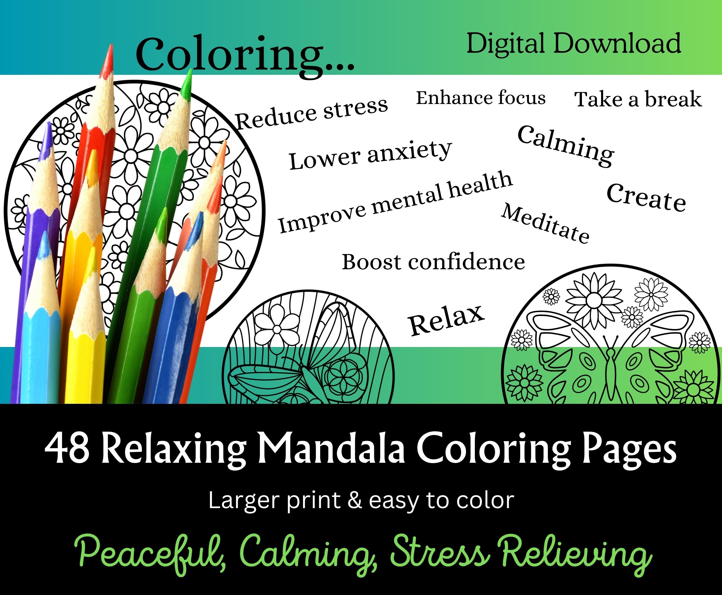 Relaxing Mandala Coloring Pages ~ Whimsical and Unique Mandalas for ...
