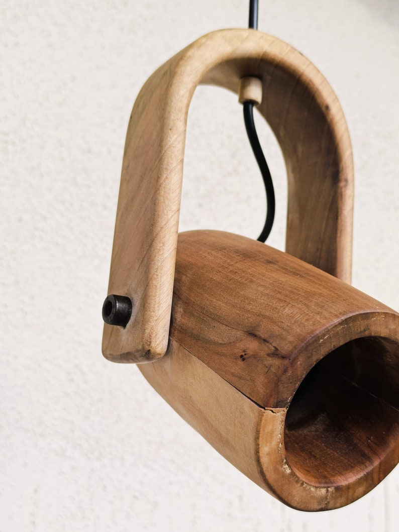 Wooden Spotlight Lamp Handcrafted Lighting Decor Compatible With E27 ...