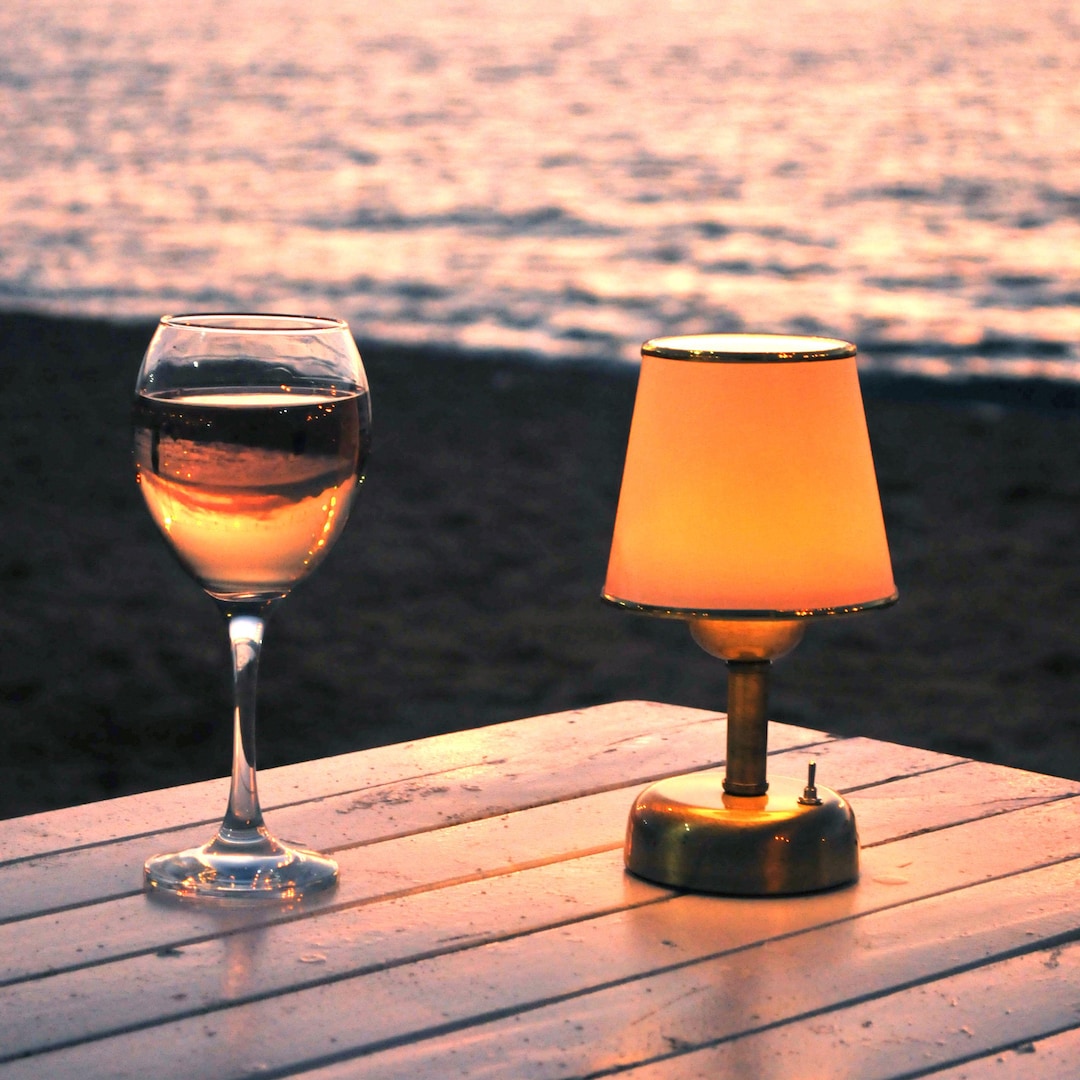 Polished Gold Retro Chic Table Lamp | Vintage LED Table Lamp | Mini ...