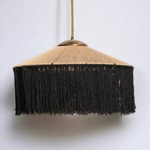 Boho Light | Black Tassel Chandelier | Boho Desing | Pendant Lighting ...