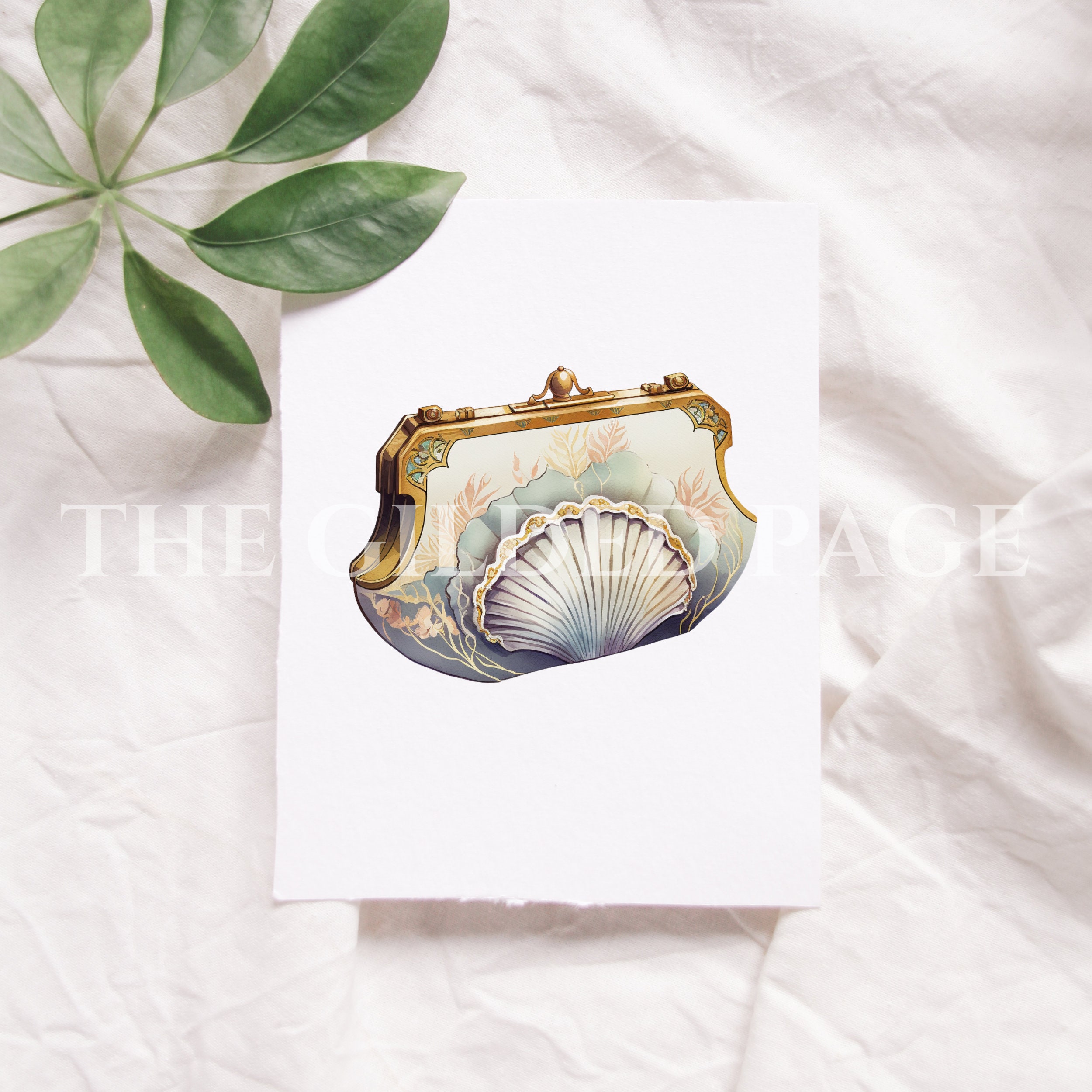 10 Shell Bags & Clutches Vintage Illustration Shell - Etsy