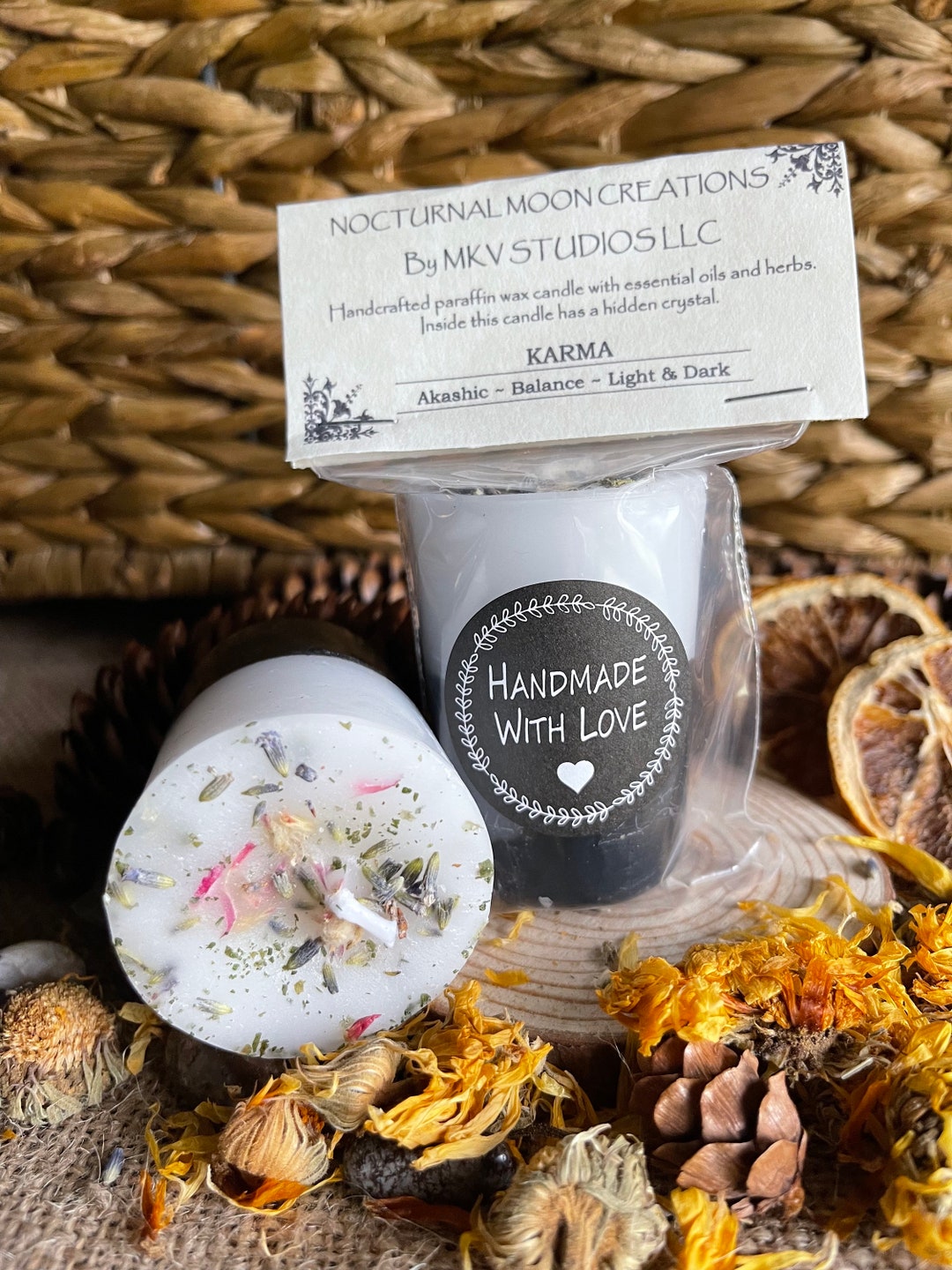 Karma Black & White Candle - Etsy