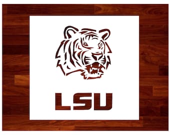 Lsu stencil | Etsy