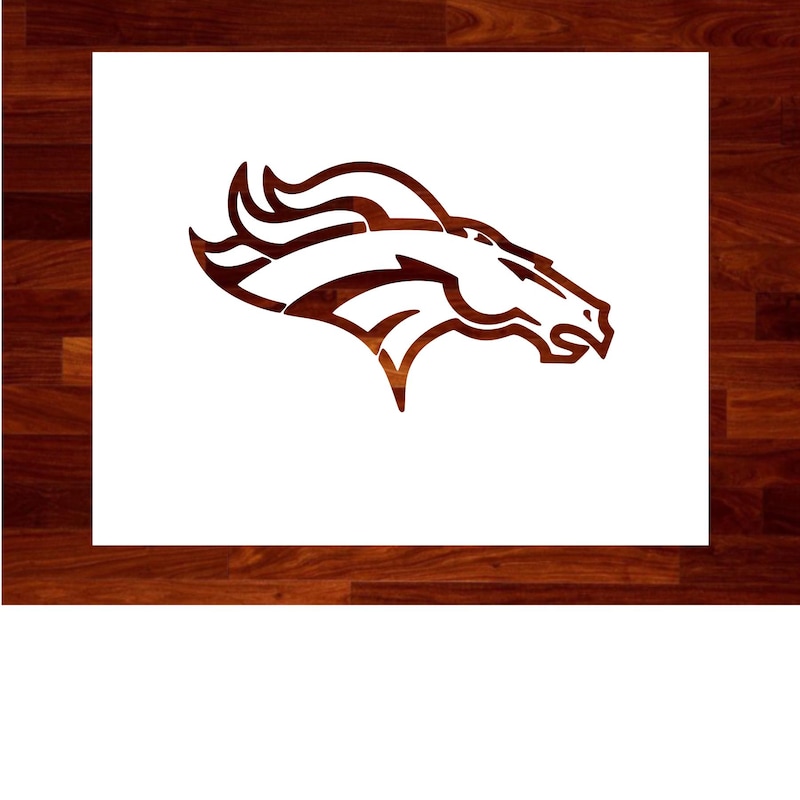 Denver Broncos Stencil File - Etsy