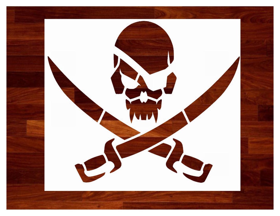 Reusable Custom Pirate Stencil - DIY Craft Stencil for Painting--multi ...