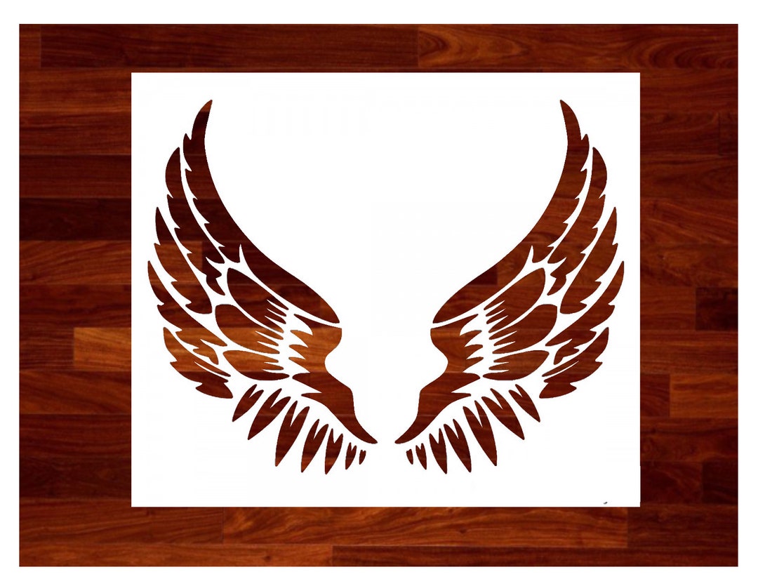 Reusable Custom Angel Wings Stencil - DIY Craft Stencil for Painting ...