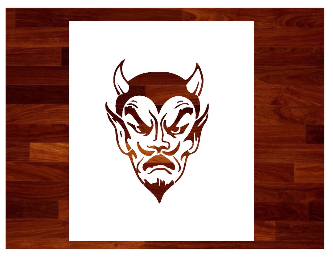 Reusable Custom Red Devil Stencil - DIY Craft Stencil for Painting ...