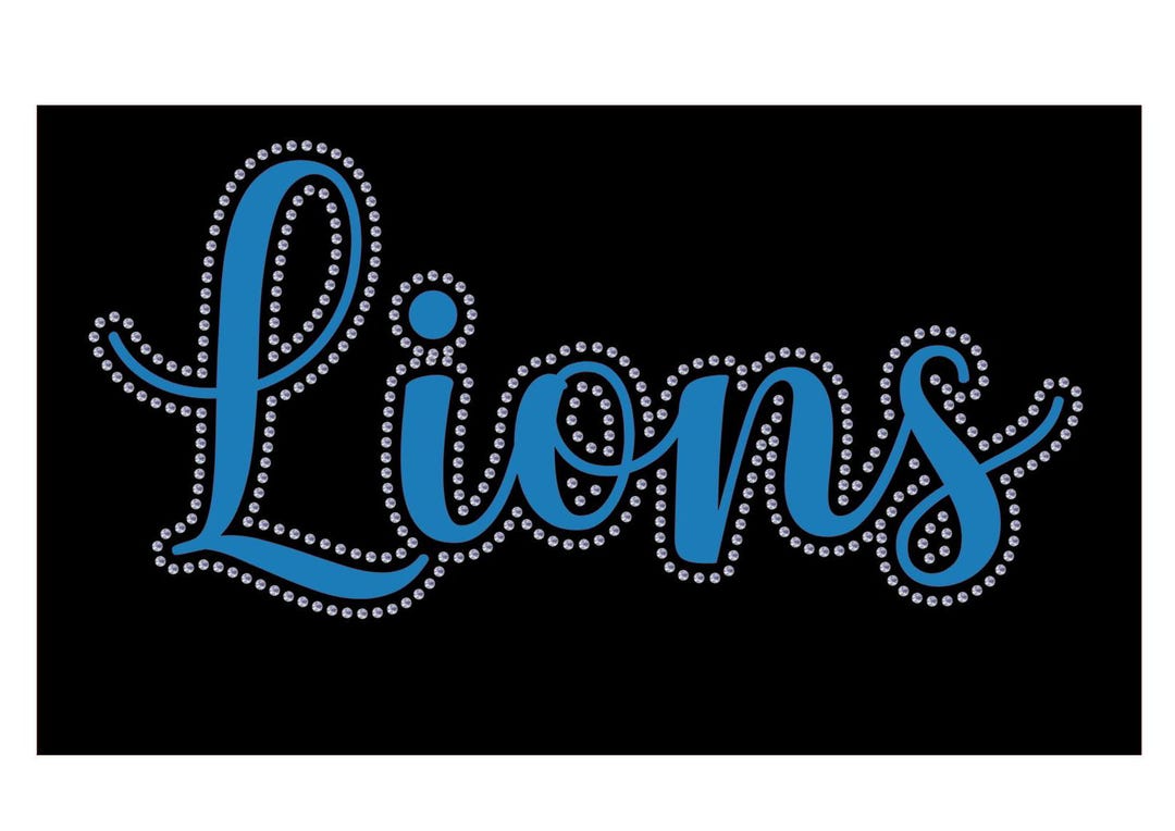 Lions Vinyl Iron-on Transfer With Shiny Rhinestones for T-shirts ...