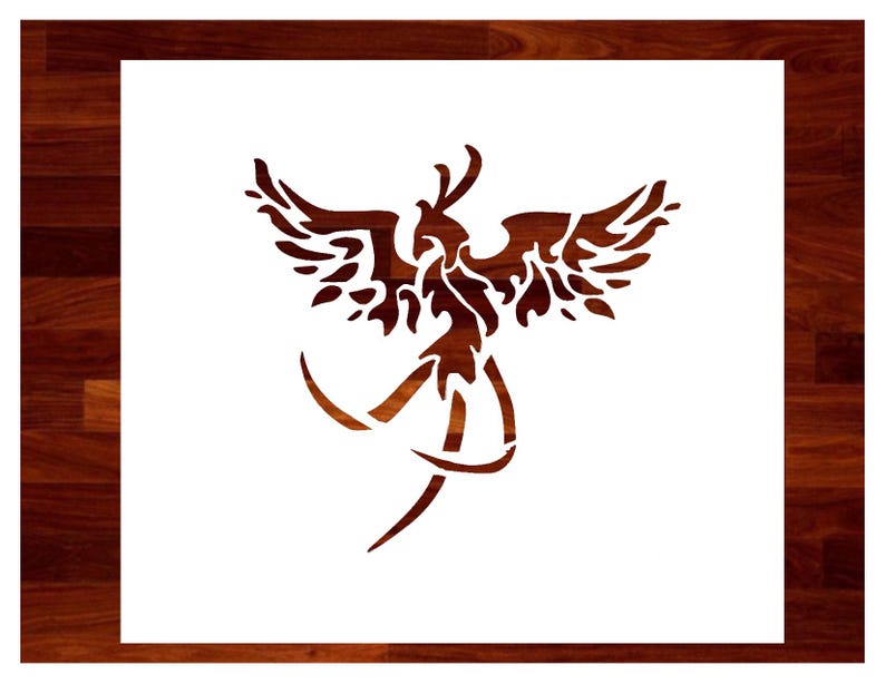 Reusable Custom Phoenix Stencil - DIY Craft Stencil for Painting Multi ...