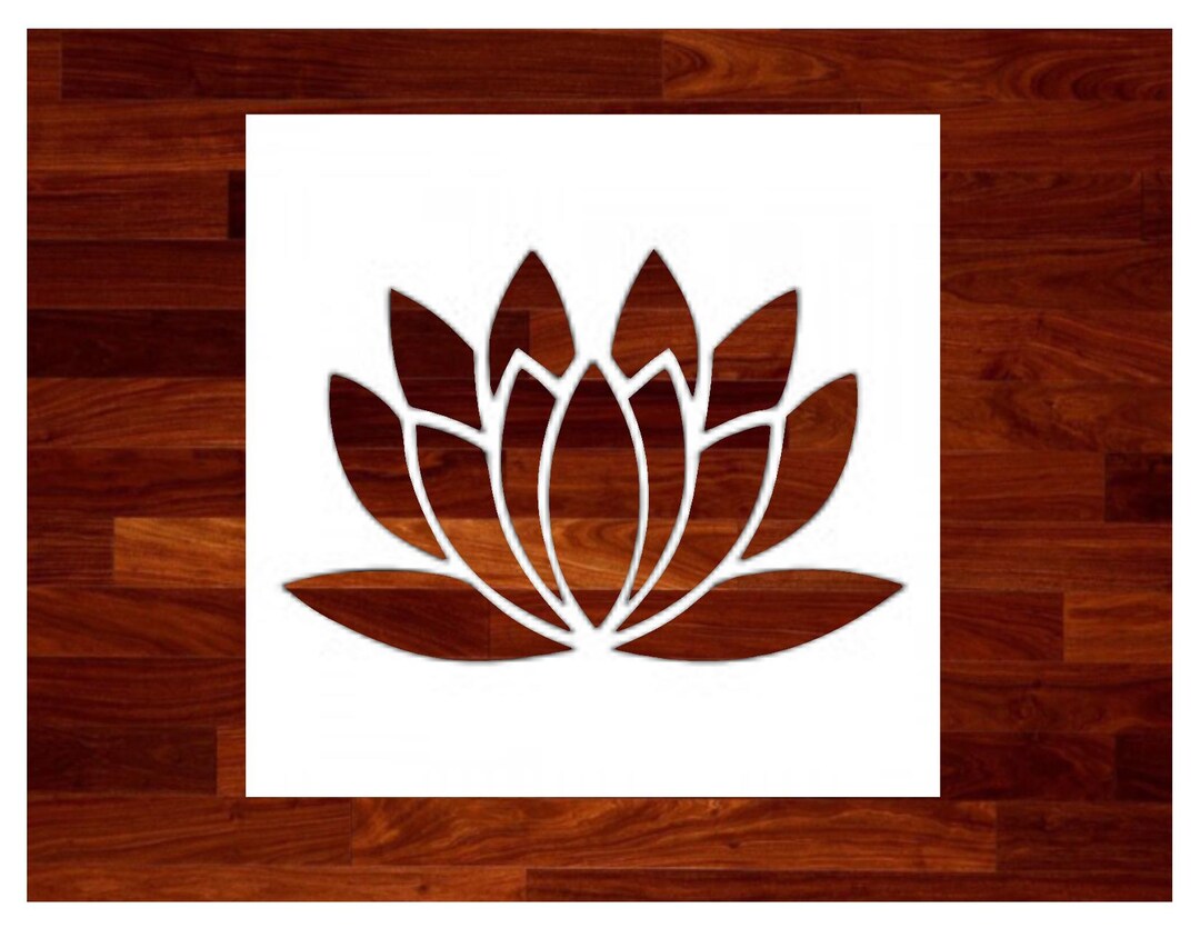 Reusable Custom Lotus Flower Stencil - DIY Craft Stencil for Painting ...