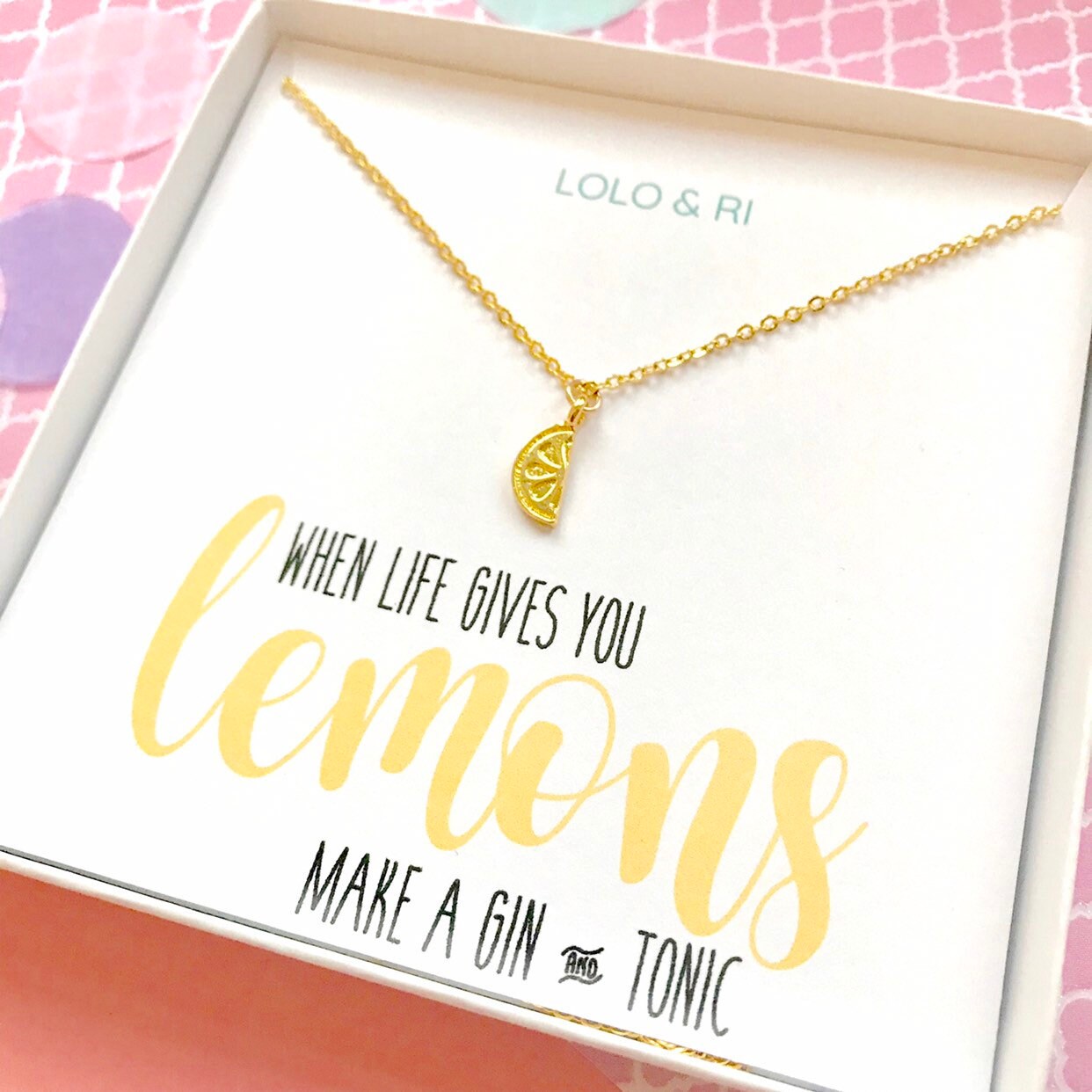 Gold Silver or Rose Gold Lemon Necklace When Life Gives You | Etsy