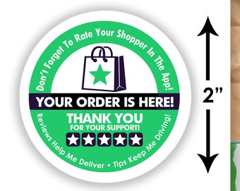 Red Delivery 2x2 5 Stars Delivery Bag Stickers - Etsy