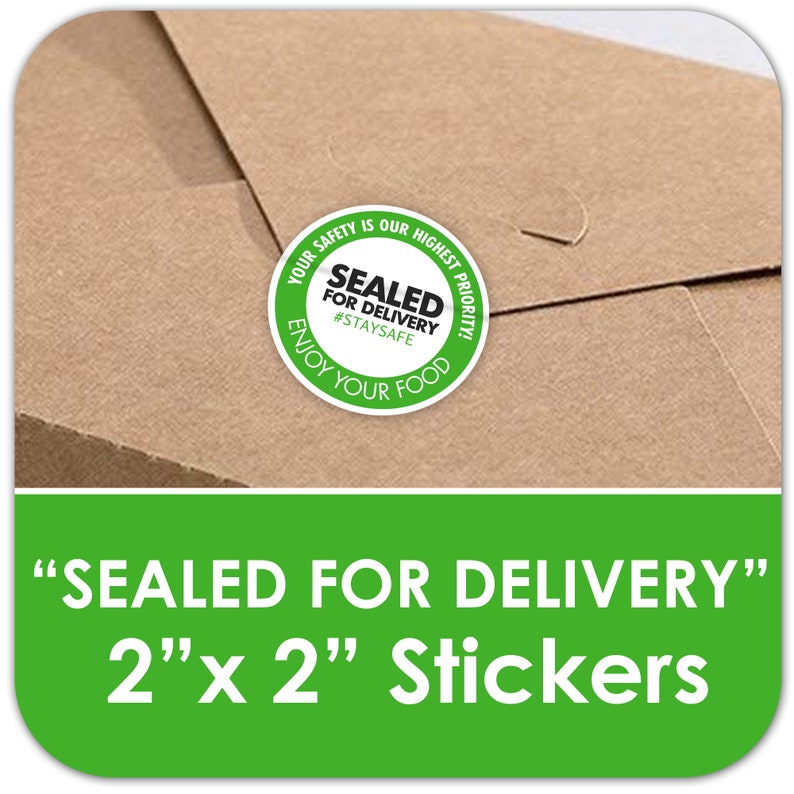 Generic 2x2 sealed for Delivery Box/bag Stickers - Etsy