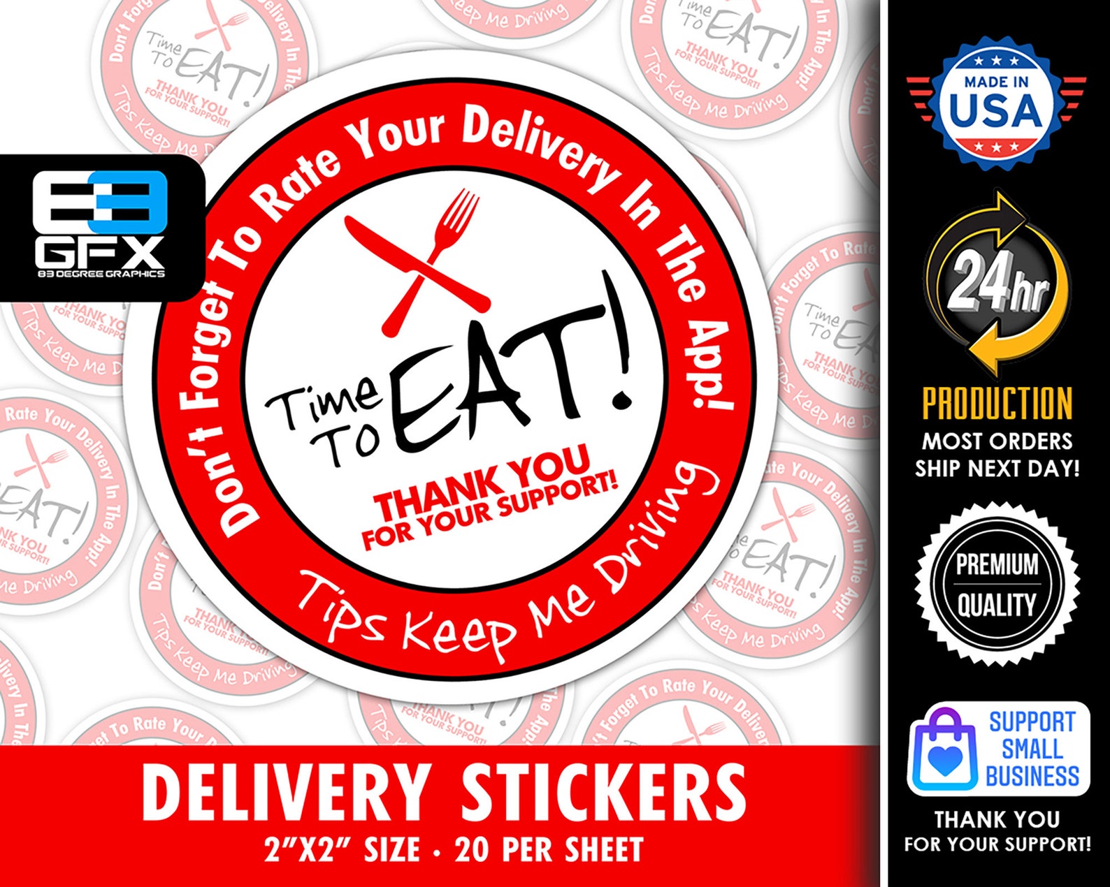 Red Delivery 2x2 tips Keep Me Driving - Etsy