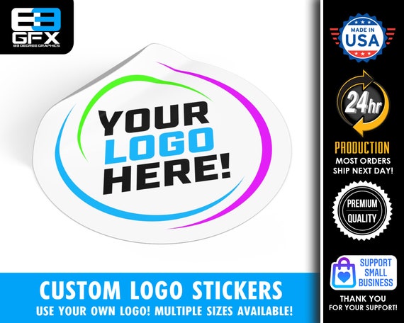 Custom Logo Circle Stickers Use Your Own Logo or Artwork | Etsy
