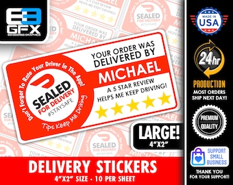 Personalized Doordash Labels Delivery Bag Shaped Stickers - Etsy