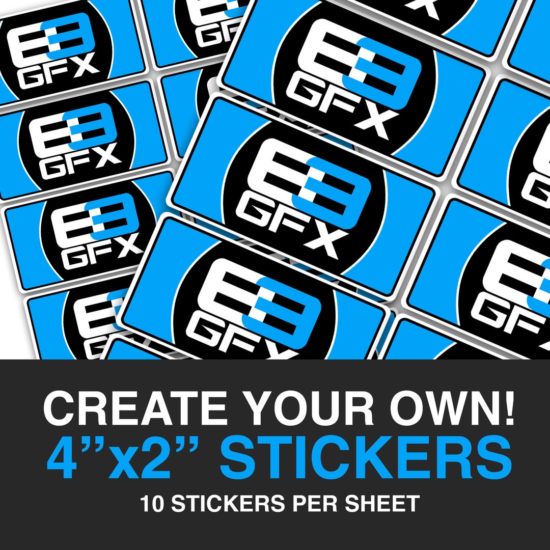 Create Your Own 4x2" Full Color Printed Matte OR Stickers ...