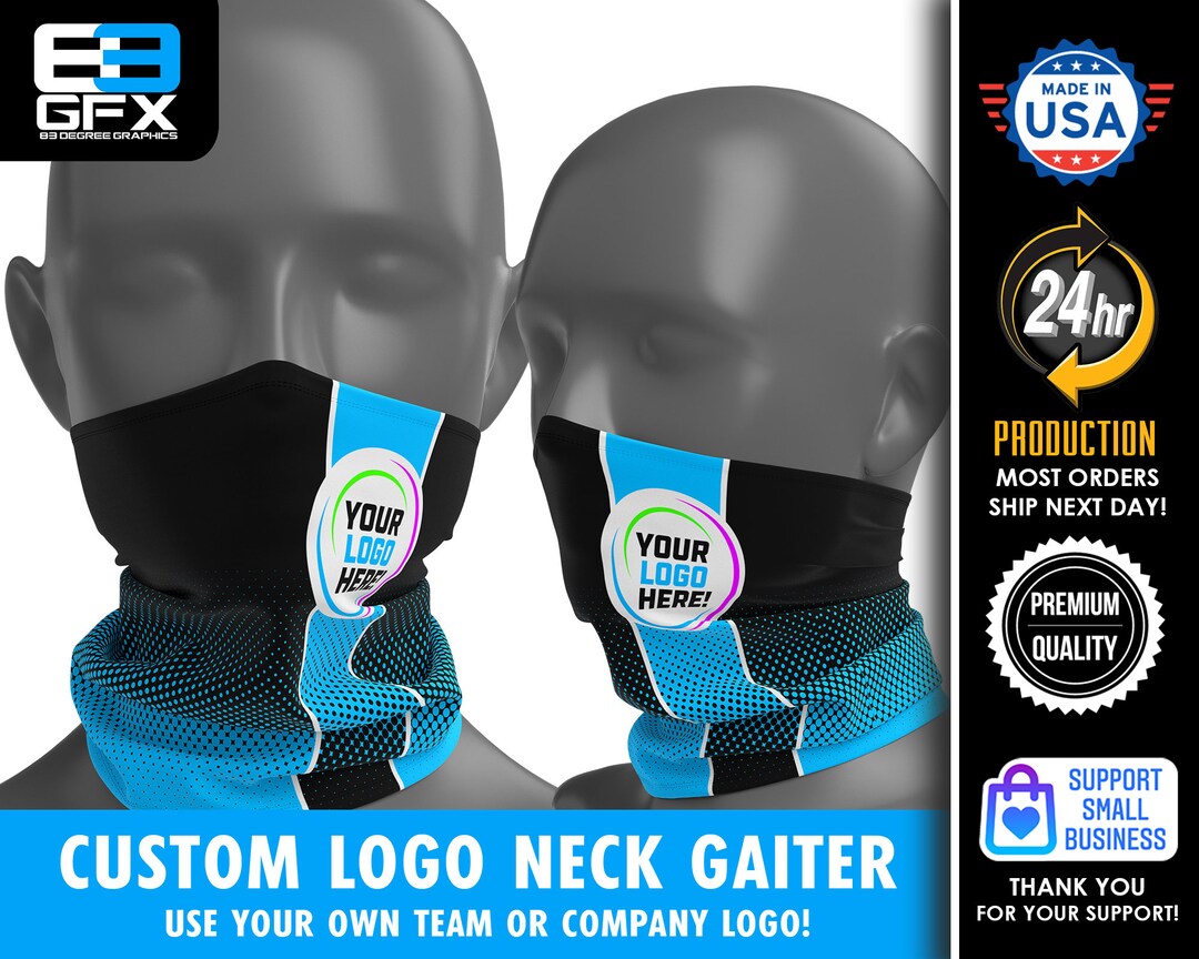 Custom Logo Neck Gaiters Use your own logo Pick Your own - Etsy Österreich