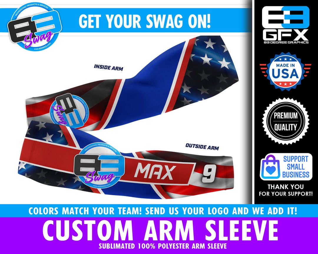 Sublimated Custom Team / Player Arm Sleeve Customized to Be Your Team ...
