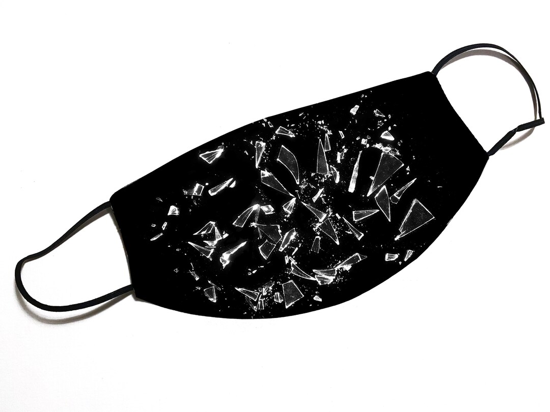 Broken Glass Funny Face Mask Face Cover Multiple Sizes - Etsy