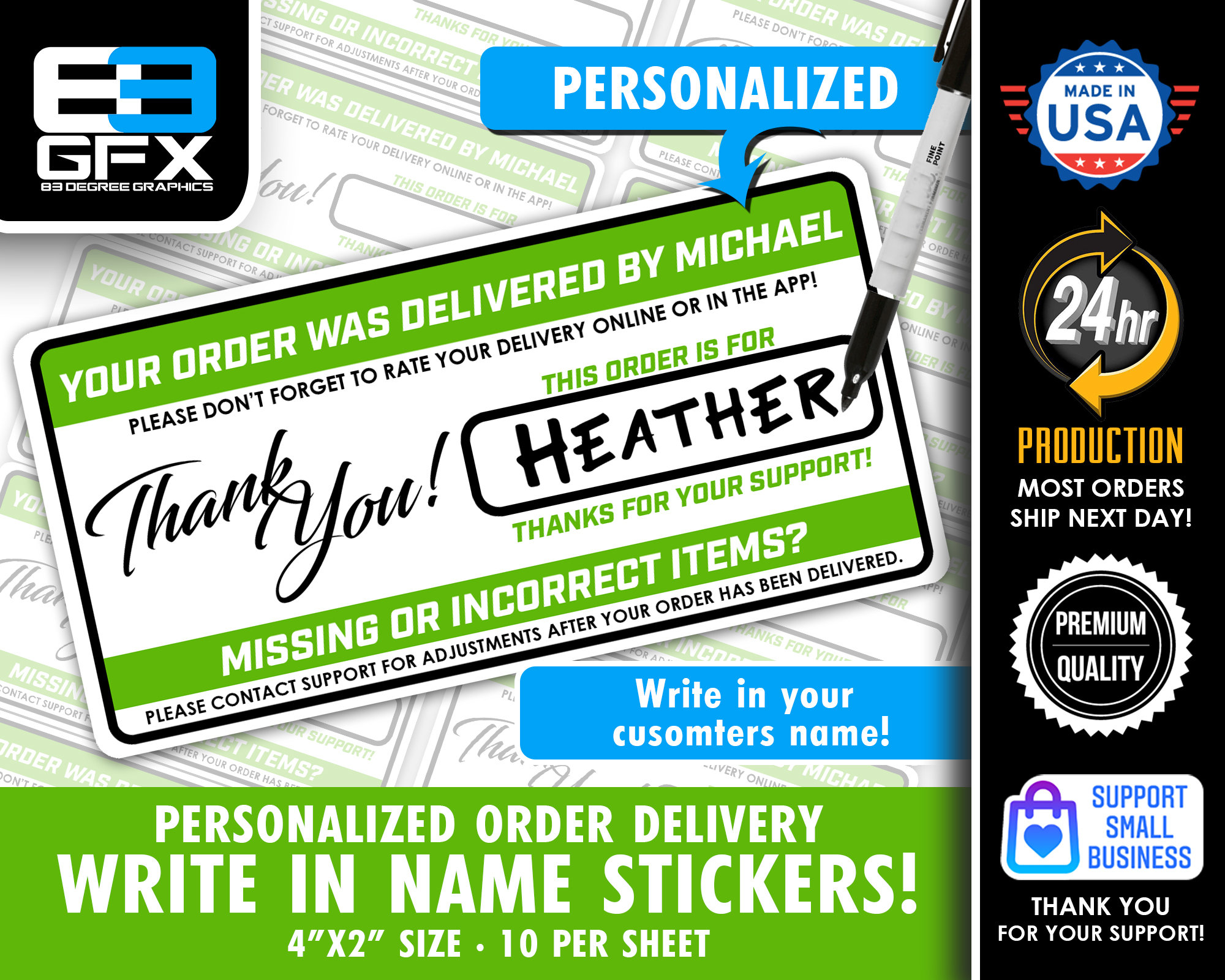 Personalized Customer Name Write in Blank Area - Etsy