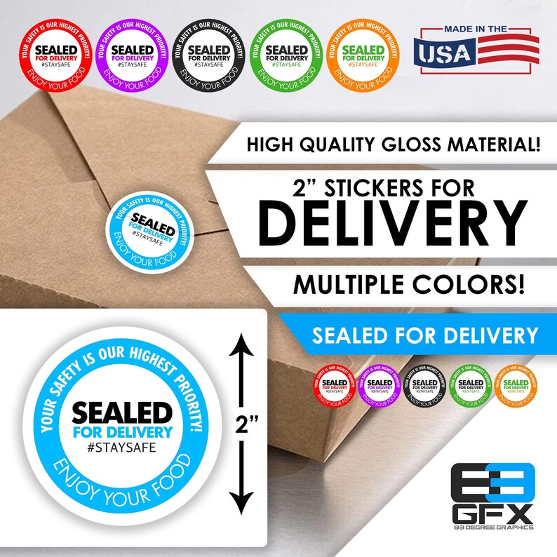 Generic 2x2 sealed for Delivery Box/bag Stickers - Etsy
