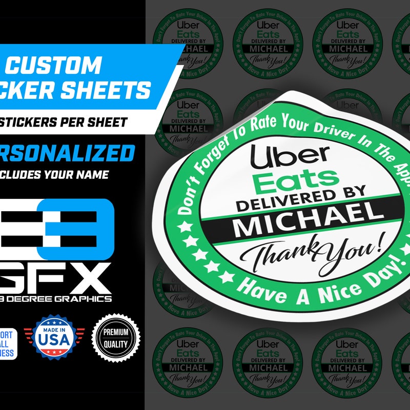 Uber Eats Decal - Etsy