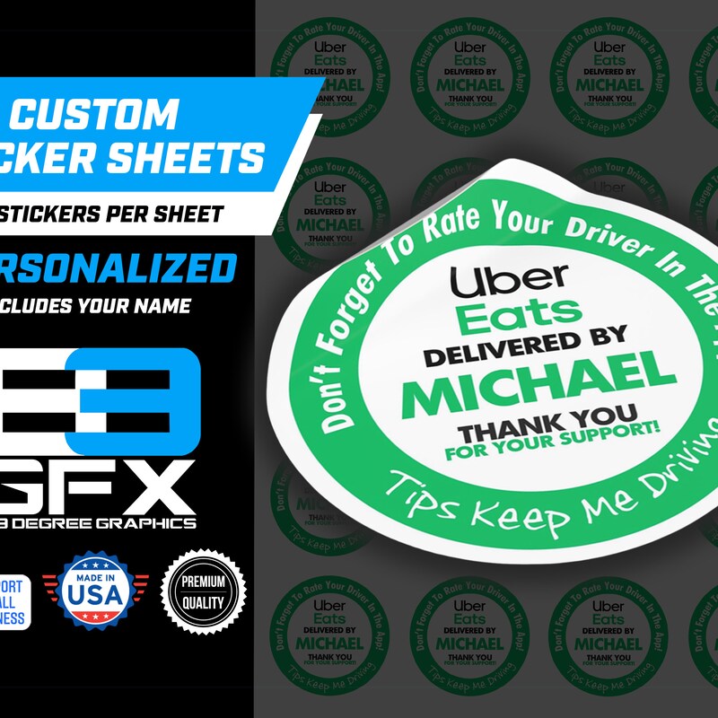 Uber Eats Decal - Etsy