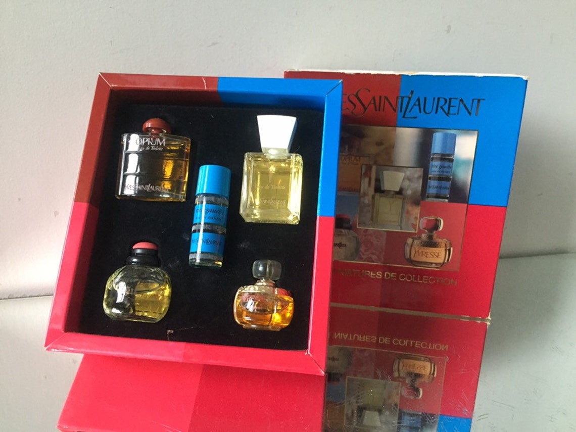 Box of 5 Yves Saint Laurent Miniature Vintage Perfumes - Etsy Denmark