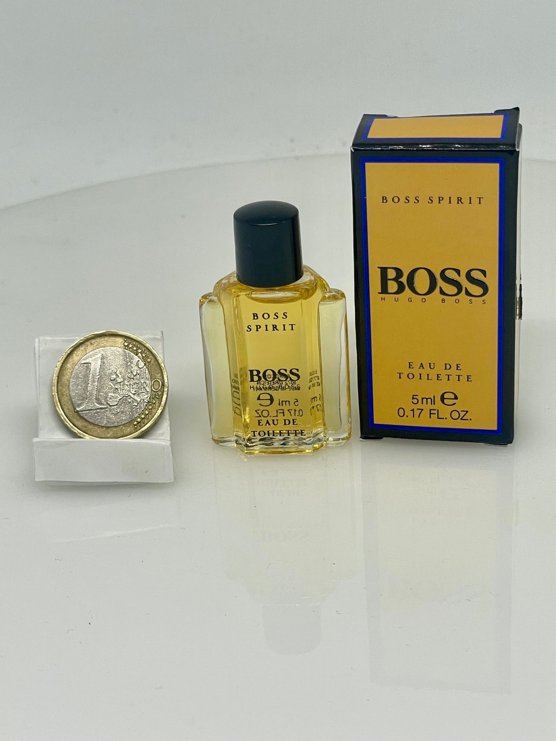 HUGO BOSS SPIRIT 1989 Vintage First Edition Miniature 5 Ml Discontinued ...