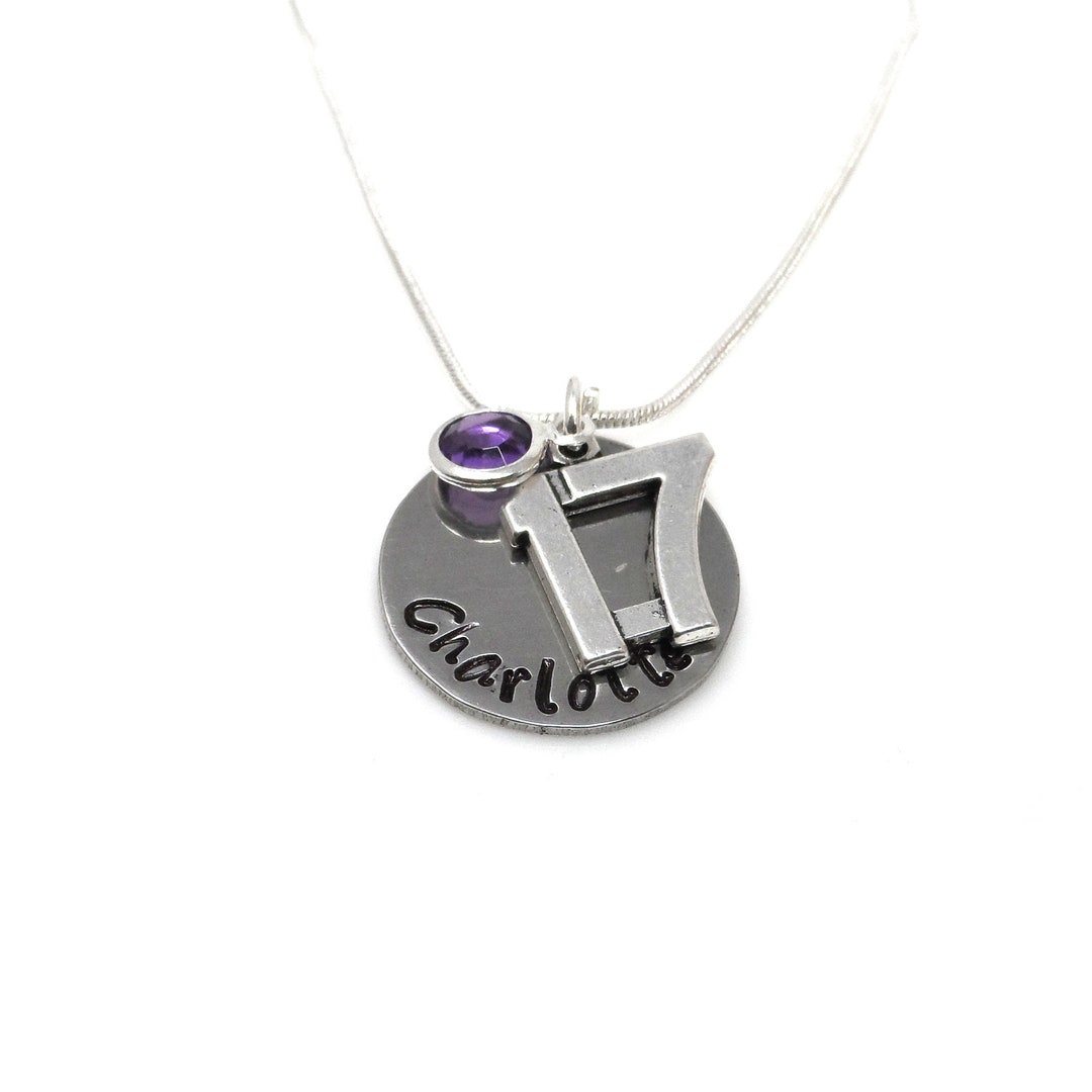 Cadeau de 17e anniversaire - Collier de pierre de naissance ...