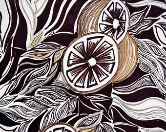 Citrus Fruit Stencil - Etsy
