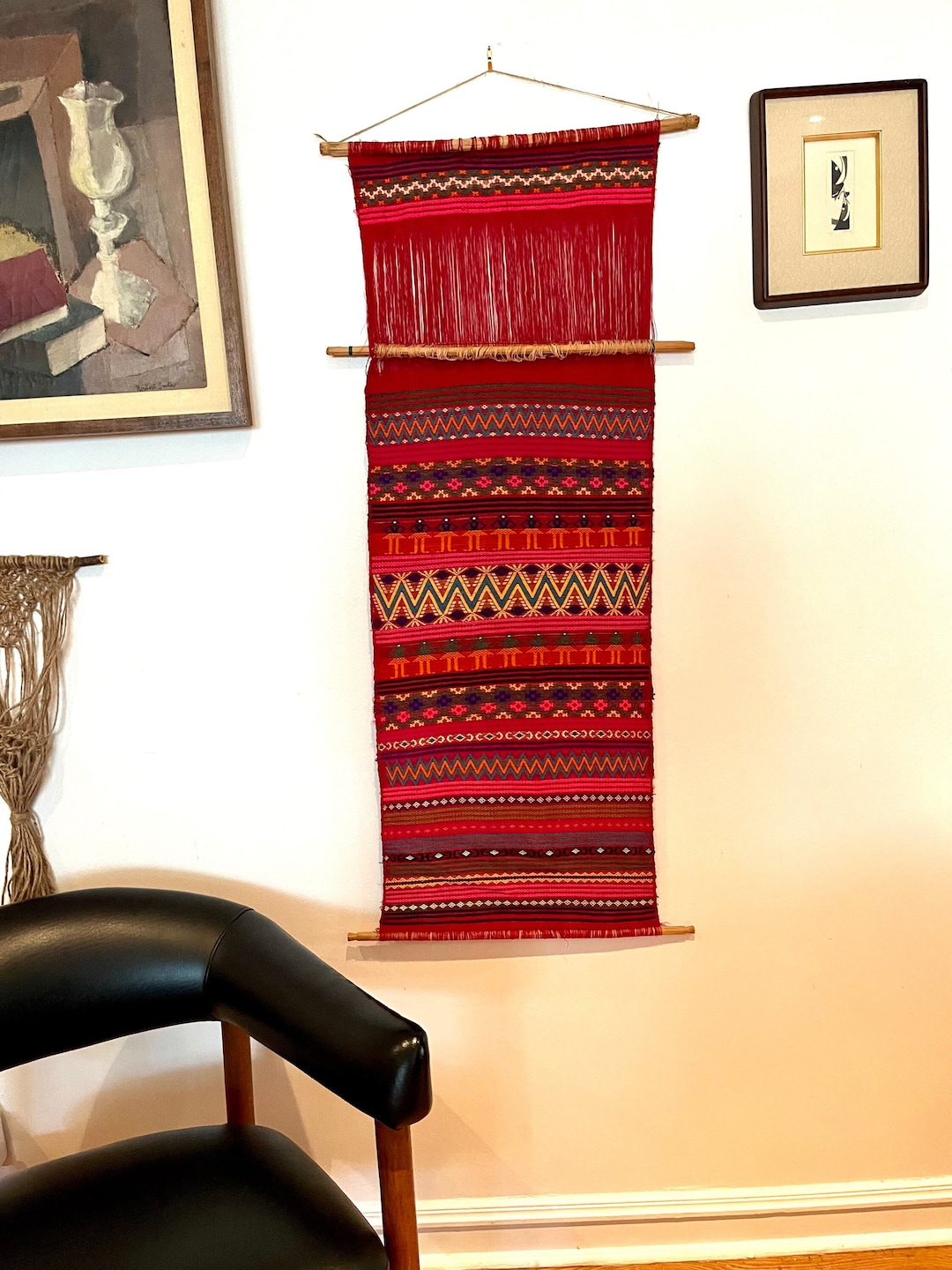 Mayan Backstrap Weaving Loom Wall Decor Guatemala Weaving Kakchiquel ...