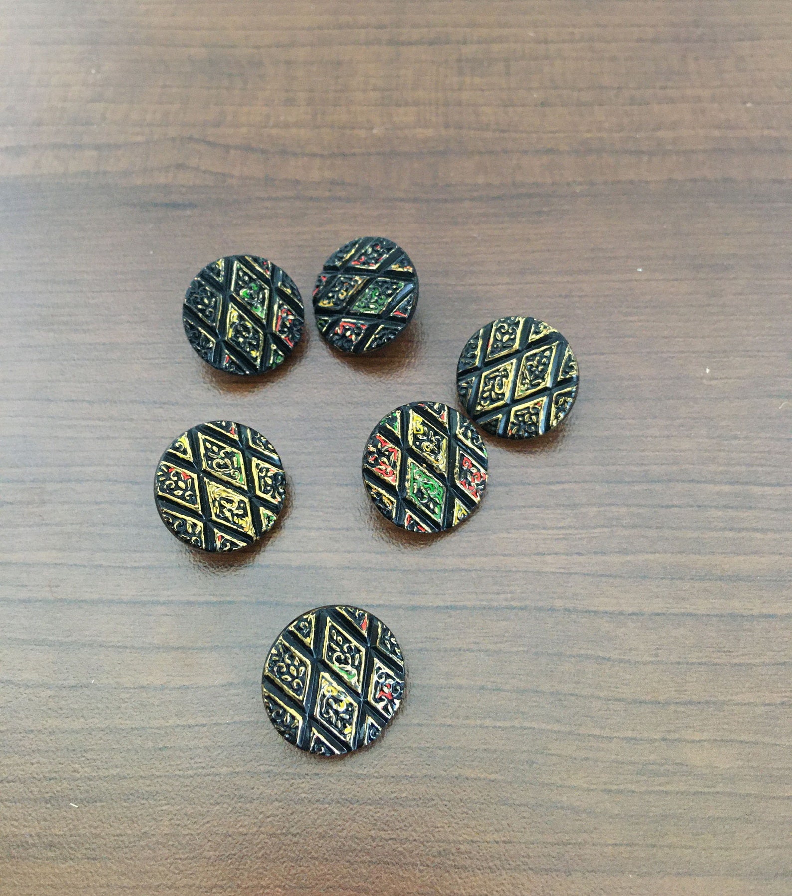 Vintage Sarah Coventry Buttons / Mosaic Buttons Vintage Glass | Etsy