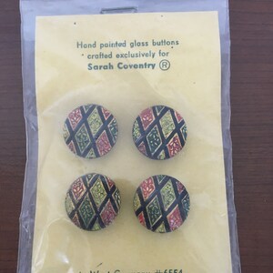 Vintage Sarah Coventry Buttons / Mosaic Buttons, Vintage Glass Buttons ...