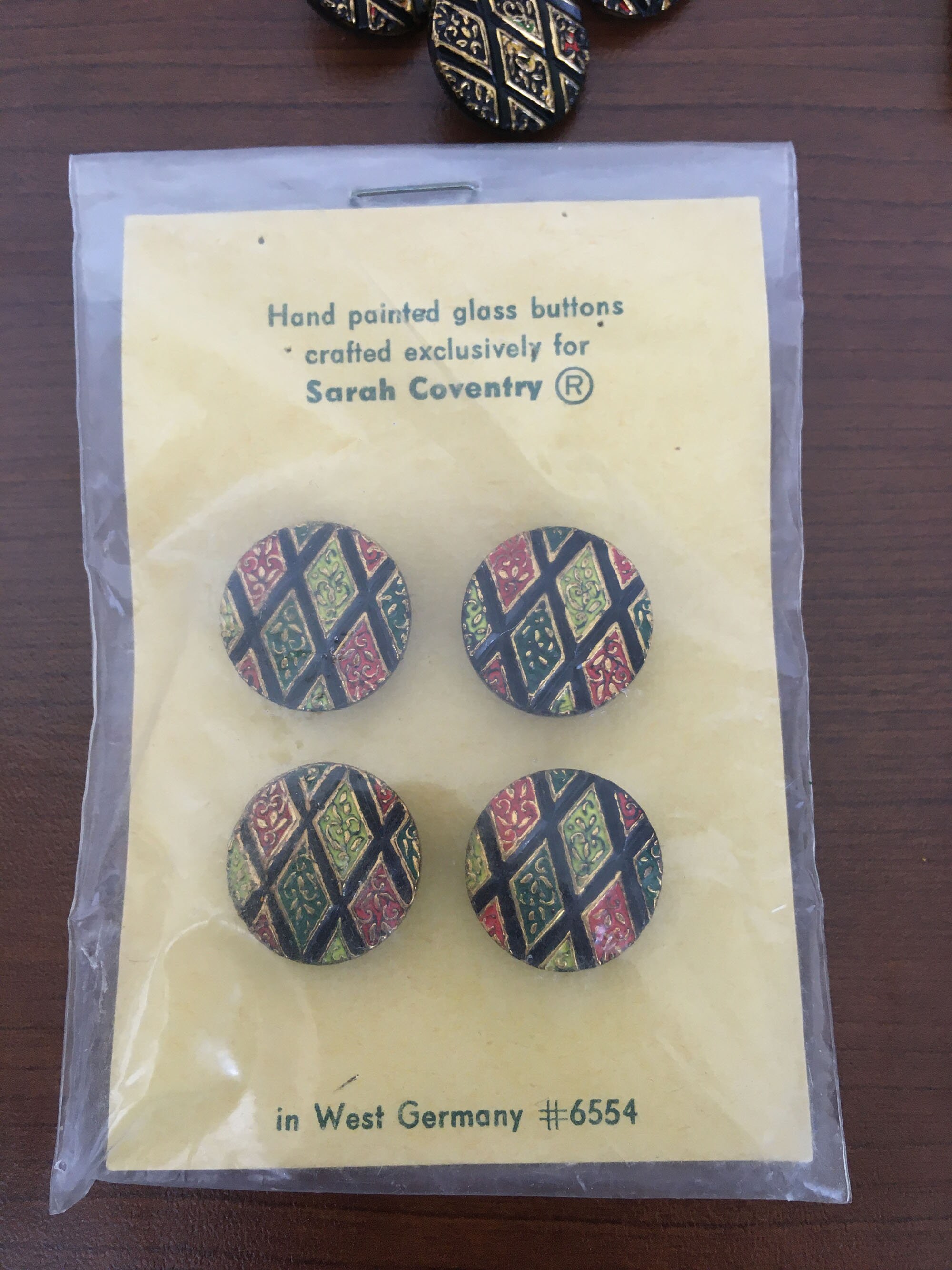 Vintage Sarah Coventry Buttons / Mosaic Buttons Vintage Glass | Etsy