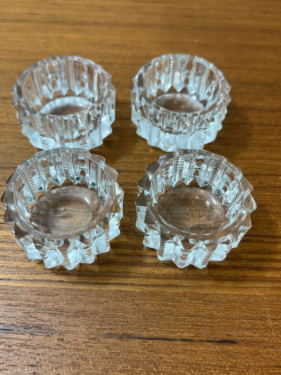 Vintage Salt Cellar Crystal Salt Dip Cut Glass Salt Cellar Set - Etsy