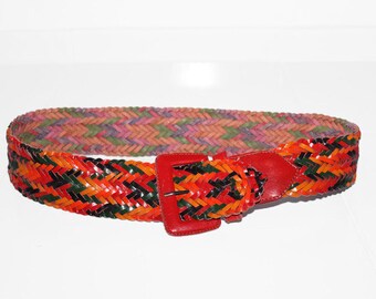 Colored Leather Belt - Etsy
