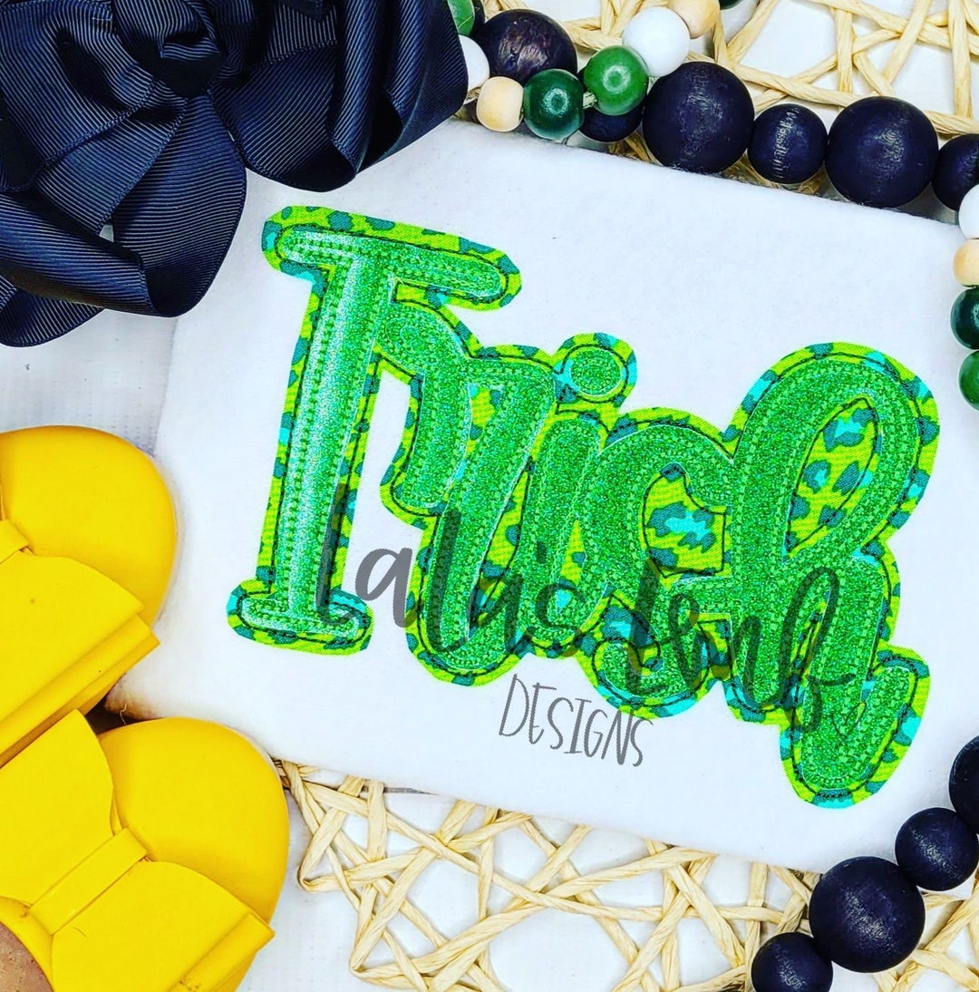 Irish Double Stack Applique Design - Hand Lettered Design - Etsy