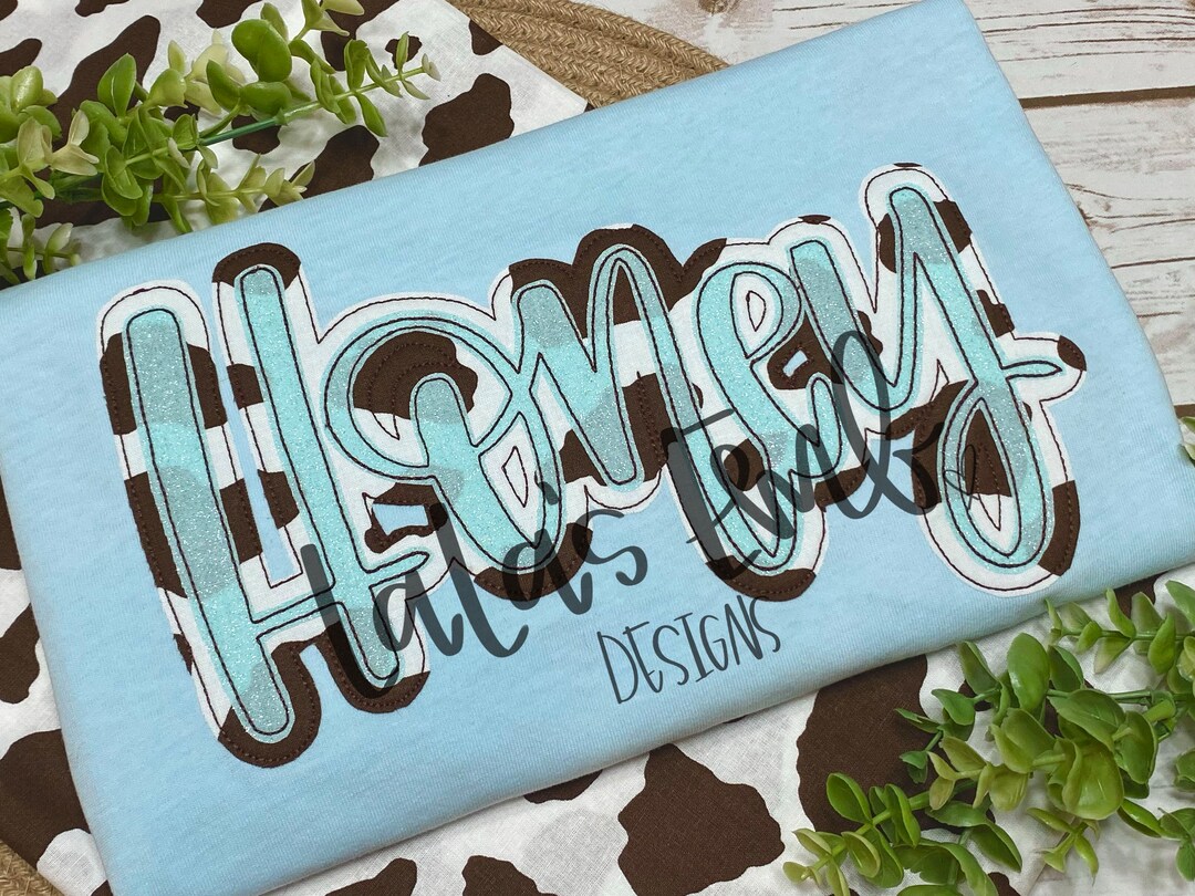 Honey Double Stack Applique Design Hand Lettered Design Instant ...