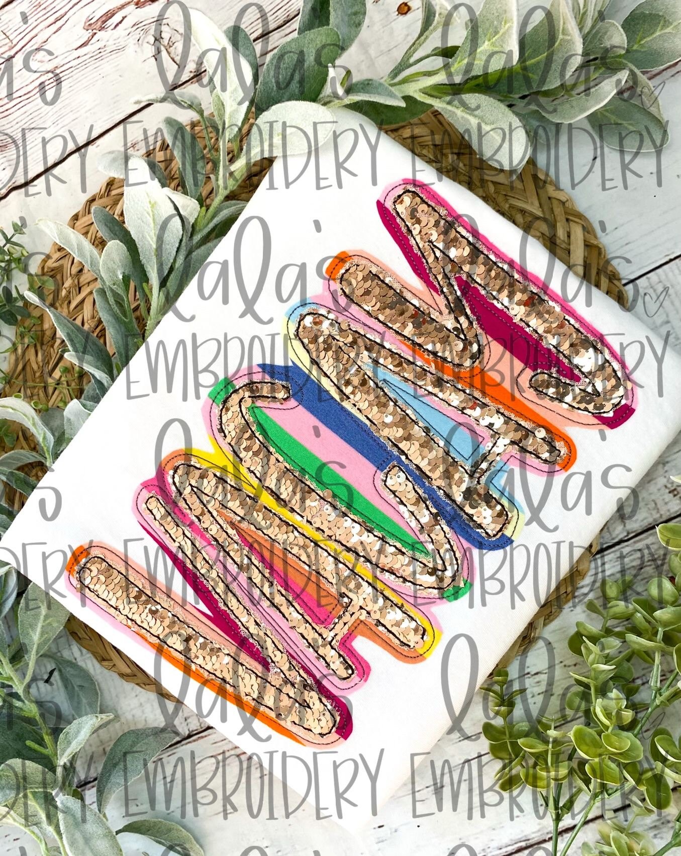 VACAY Double Stack Applique Design Hand Lettered Design Instant ...