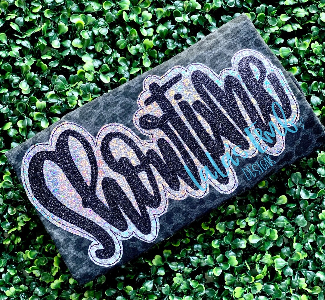 Showtime Double Stack Applique Design - Hand Lettered Design ** Instant ...