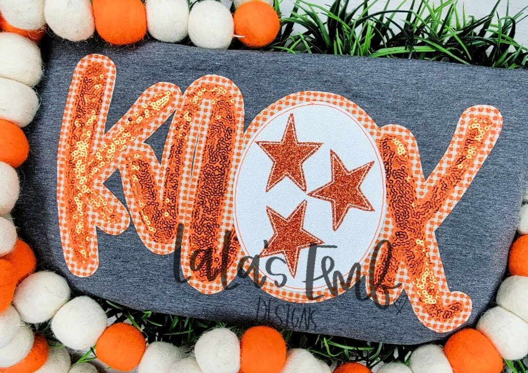 Knox Double Stack Applique Design - Hand Lettered Design - Etsy