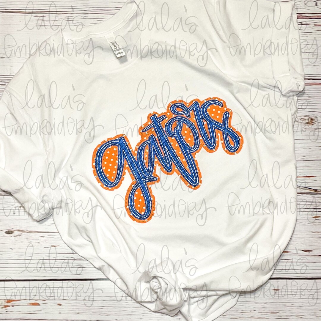GATORS Double Stack Team Applique Design - Hand Lettered Design - Etsy