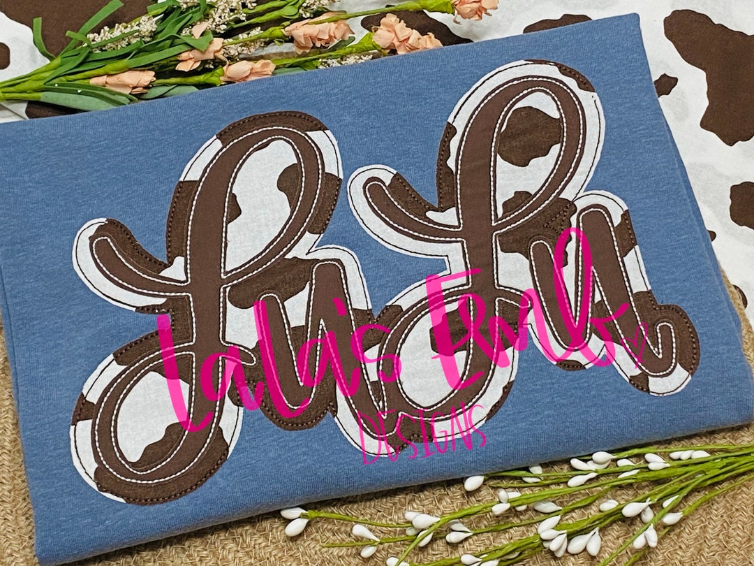 Lulu Double Stack Applique Design - Hand Lettered Design - Etsy