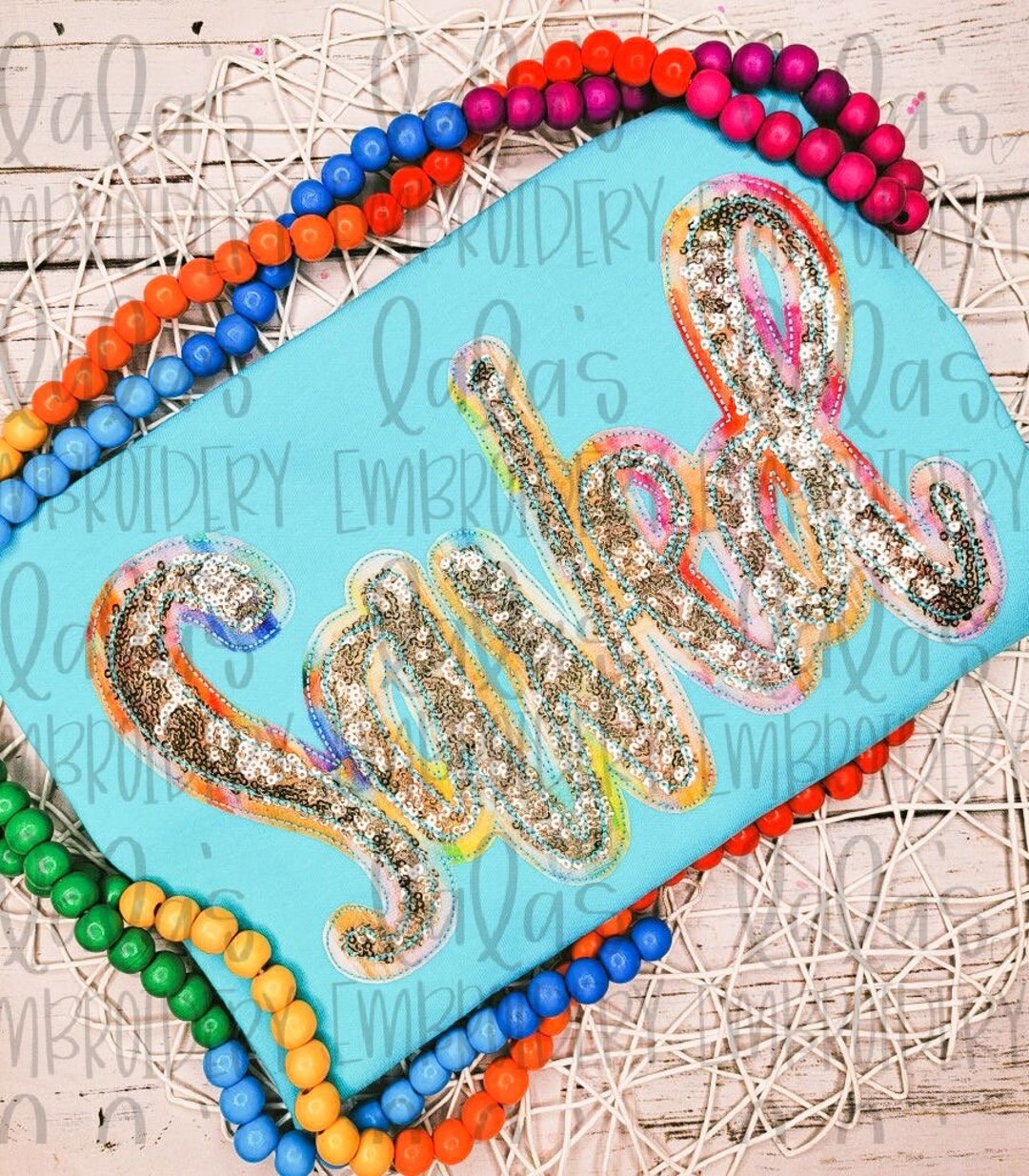 Saved Double Stack Applique Design - Hand Lettered Design - Etsy