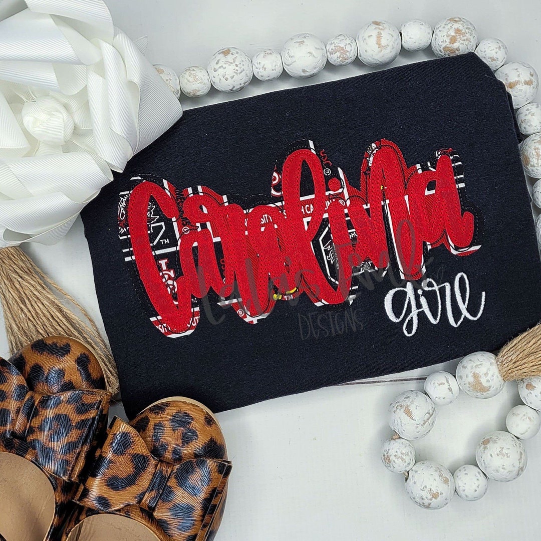 Carolina Girl Double Stack Applique/embroidery Design - Hand Lettered ...